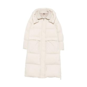 Duno Langer Daunenparka - - Coats - Damen - Wei&szlig; - M