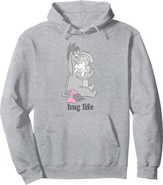 Disney Winnie The Pooh Eeyore Hug Life Valentines Day Pullover Hoodie