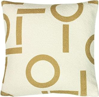 furn. Shearling Circa Feather füllte Kissen, Polyester, Honey, 43 x 43cm