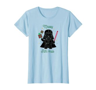 Star Wars Darth Vader Cute Christmas Holiday Merry Sith-mas T-Shirt