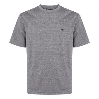 Emporio Armani Homme, Tops, Gris, Taille: L T-shirt classique &agrave; col rond