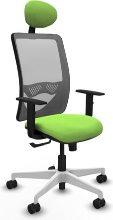 Piqueras y Crespo Moderner B&uuml;rostuhl Zulema mit 1D-Armlehnen, h&ouml;henverstellbarer Lendenwirbelst&uuml;tze und festem Kopfteil, ausgestattet mit Sincro 3 Positionen und Schnei