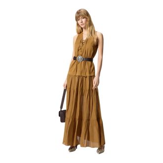 Pinko Pinko, Femme, Robes, Brun, Taille: 36 FR Casarsa Dress