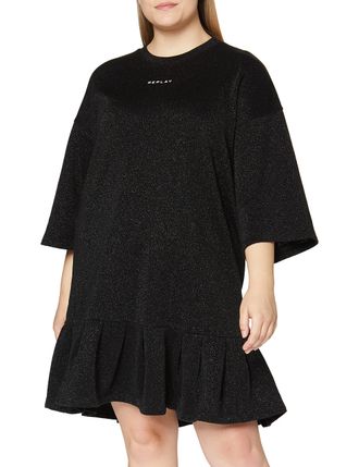 Replay Damen W9682.000.22672 Kleid, 040 Black Lurex, M