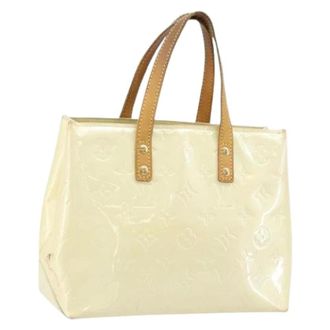 Louis Vuitton Sac &agrave; main Pre-owned en cuir verni Perle - Femme - Pre-owned - Beige - Taille: ONE Size