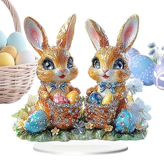 Generico Hase Tischschild in der Mitte, Tischschild f&uuml;r Kaninchen, 2D-Acryl-Stufen-Tablett, niedliches Tischschild f&uuml;r abgestufte Ablage