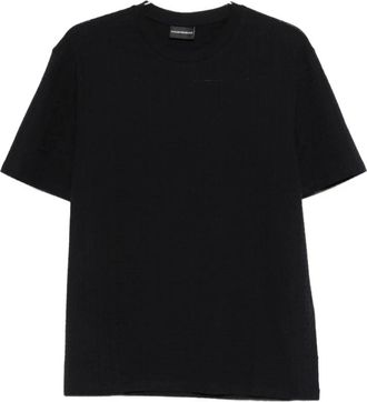Emporio Armani Homme, Tops, Noir, Taille: 3XL Jacquard Jersey T-shirt