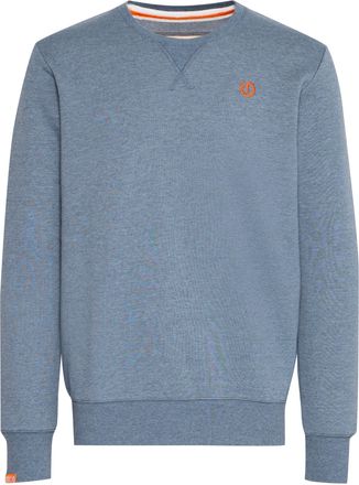Solid SDBenn Herren Sweatshirt Pullover Sweater mit Rundhals-Ausschnitt Rippbündchen Label-Details Baumwollmischung Regular fit, Größe:L, Farbe:Grey Blue Me