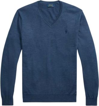 Ralph Lauren Homme, Pulls, Bleu, Taille: M maille et pulls en polyester