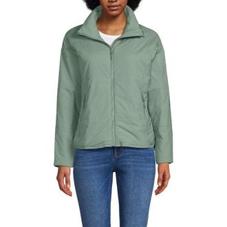 Lands End Leichte verstaubare Steppjacke, Damen, Größe:48-50 regular, Grün, Nylon-Mischung, by Lands End