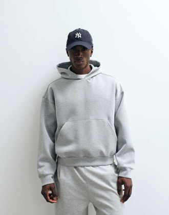 Cernucci Sweat &agrave; capuche oversize coupe carr&eacute;e fa&ccedil;on n&eacute;opr&egrave;ne - Gris