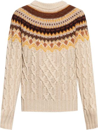 Moncler Pullover mit Jacquardmuster - Nude