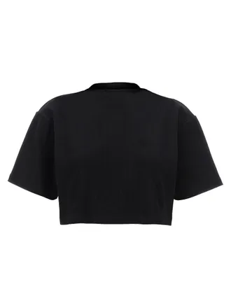 Off-white Logo-Embroidered T-shirt - Black
