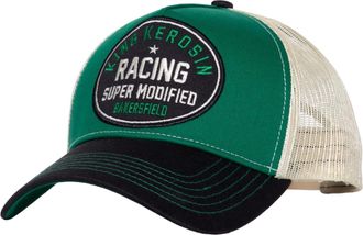 King Kerosin Herren Vintage Trucker Cap Mit Motorsport Vibe - Mit Quarter Mile Print, Mesh-rückseite & Gebogenem Schild - Statement Design Im Us Dragster Retro Sti