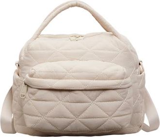 Generic Sac &agrave; bandouli&egrave;re &eacute;l&eacute;gant de couleur unie pour femme avec fermeture &eacute;clair et poign&eacute;e sup&eacute;rieure souple, blanc, 270.00x220.00x100.00mm