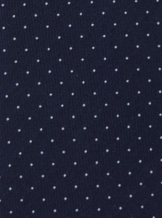 Emporio Armani Mens Silk Tie Micro Polka Dot Blue Ties & Bow