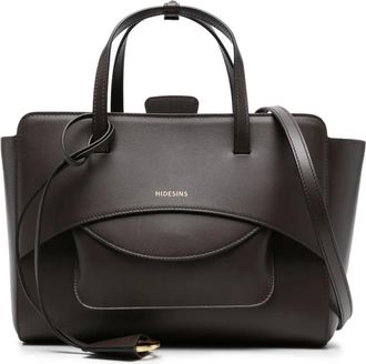Hidesins petit sac &agrave; main en cuir - Marron