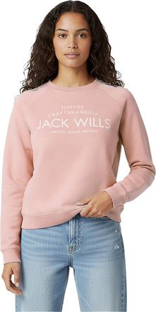 Jack Wills Hunston Sweatshirt f&uuml;r Damen, Rundhalsausschnitt (Hellrosa)