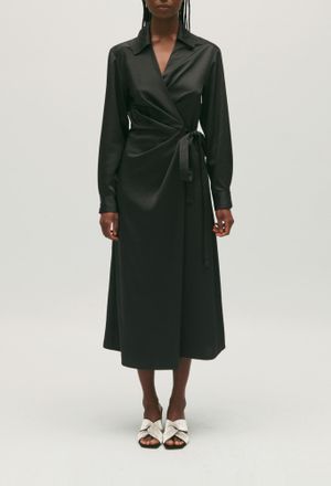 Claudie Pierlot Robe midi portefeuille noire