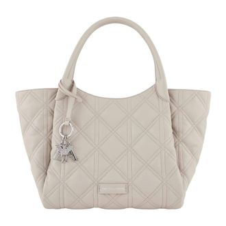 Emporio Armani Femme, Sacs, Beige, Taille: ONE Size Sac de magasinage en similicuir avec matelassage décoratif
