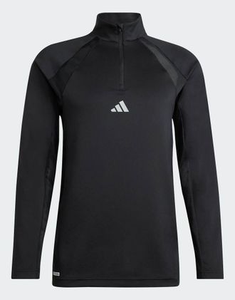 adidas Tech Apparel - Sweat &agrave; col zipp&eacute; - Noir
