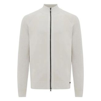 Genti Homme, Pulls, Blanc, Taille: 2XL Cardigan Zip LS