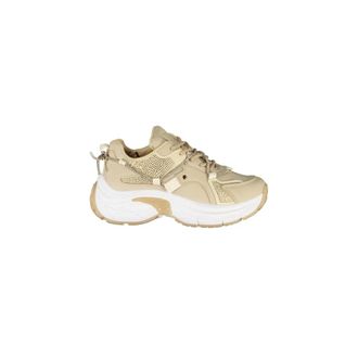 Laura Biagiotti Luxus-Plateau-Sneaker mit Strass-Stickerei - - Shoes - Damen - Beige - 38 EU