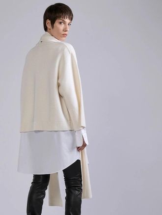 Barbara Bui Oversized Waffle-Knit Sweater - Cream