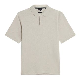 Ted Baker Redman Regular Strukturiertes Ecru Polohemd