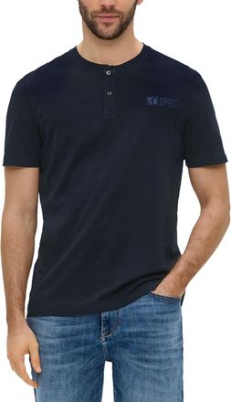 s.Oliver T-Shirt mit Garment Dye und Henley-Ausschnitt