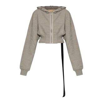 Rick Owens Kurzer Hoodie - - Sweatshirts & Hoodies - Damen - Grau - S