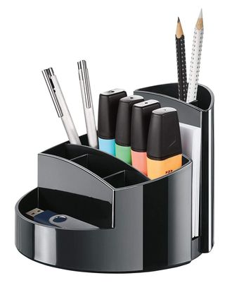 Han Schreibtisch-Kcher RONDO, mit 9 Fchern, schwarz