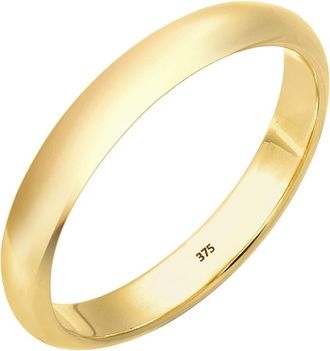 Elli PREMIUM Ring Damen Ehering Klassisch aus 375 Gelbgold