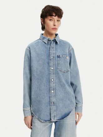 Calvin Klein Jeans Jeanshemd J20J225516 Blau Relaxed Fit
