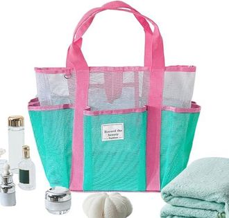 Generico Sac fourre-tout de plage, sac en maille r&eacute;utilisable, grande capacit&eacute;, voyage, dames, bagages, ext&eacute;rieur, croisi&egrave;re, pique-nique, camping, randonn&eacute;e, 