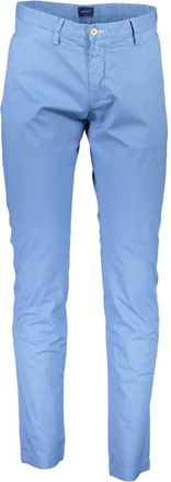 GANT Homme, Pantalons, Bleu, Taille: W30 Pantalon Homme Bleu 4 Poches Bouton Fermeture &Eacute;clair Logo