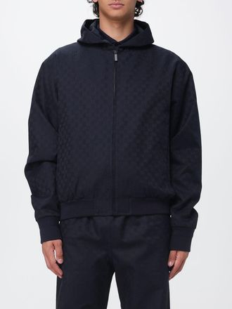 Gucci Coupe-vent &agrave; capuche en coton &agrave; monogramme GG et coupe d&eacute;contract&eacute;e