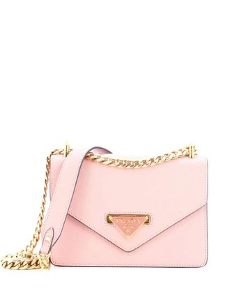 Prada Envelope Flap Chain Shoulder bag Saffiano Leather Small crossbody bag - Rose