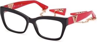Guess Femme, Accessoires, Noir, Taille: 54 MM Rectangle Eyeglasses