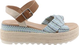 Tom Tailor Tom Tailor Damen 7490110007 Keilsandale, Blue-Multi, 38 EU