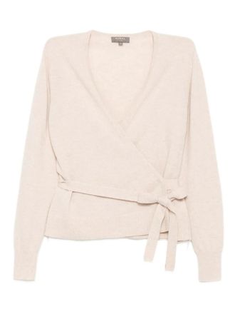 N.Peal cardigan Arabella à design cache-coeur - Tons neutres