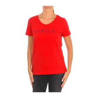 North Sails Femme, Tops, Rouge, Taille: 42 FR T-shirt à Manches Courtes avec Col Rippé