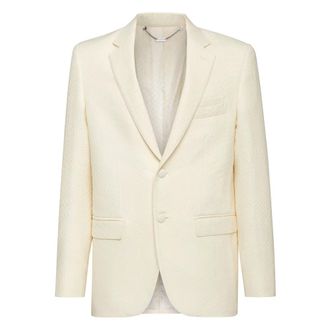 Billionaire Boys Club Homme, Vestes, Blanc, Taille: L Blazer Jacquard Effet Crocodile