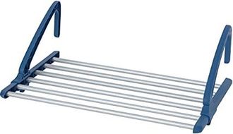 WENKO Balkon-W&auml;schetrockner 6 m Trockenl&auml;nge, teleskopisch ausziehbarer W&auml;schest&auml;nder f&uuml;r Balkon oder Heizung, Aluminium rostfrei