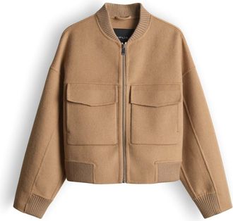 OPUS Damen Jacke | HISO Regular Blousonjacke im Wollmix Salted Caramel, 36