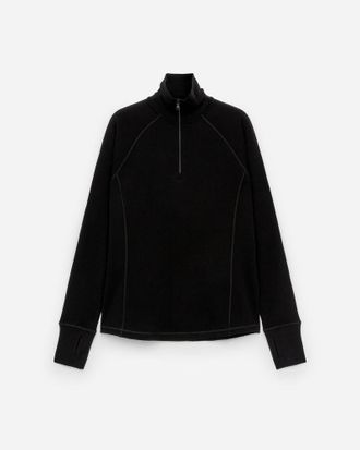 Arket Oberteil Aus Woll-Fleece -Schwarz