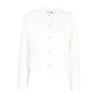 Lanvin Texturierter Cardigan in Ecru - - Knitwear - Damen - Wei&szlig; - M