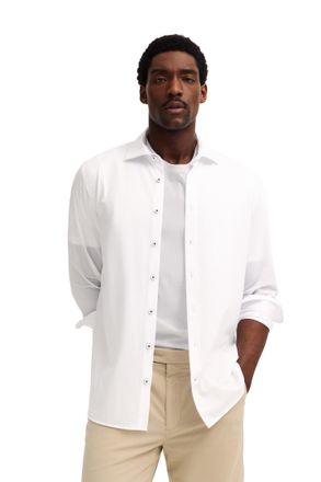 Bugatti Herren Freizeithemd Langarm 9150-88700D Modern Fit Kent-Kragen Flexcity Performance Stretch pflegeleicht