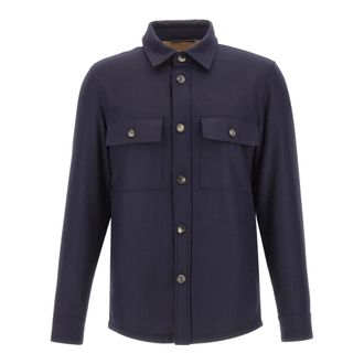 Jacob Cohen Overshirt aus Vitale Barberis Canonico Comfort Flanell - - Jackets - Herren - Blau - XL