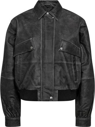 Co'Couture Femme, Vestes, Noir, Taille: 42 FR Leather Vestes